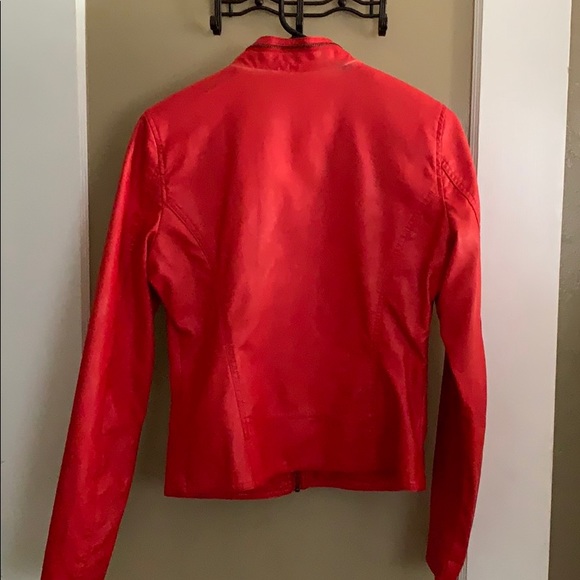 yest fashion | Jackets & Coats | Bright Red Moto Jacket | Poshmark
